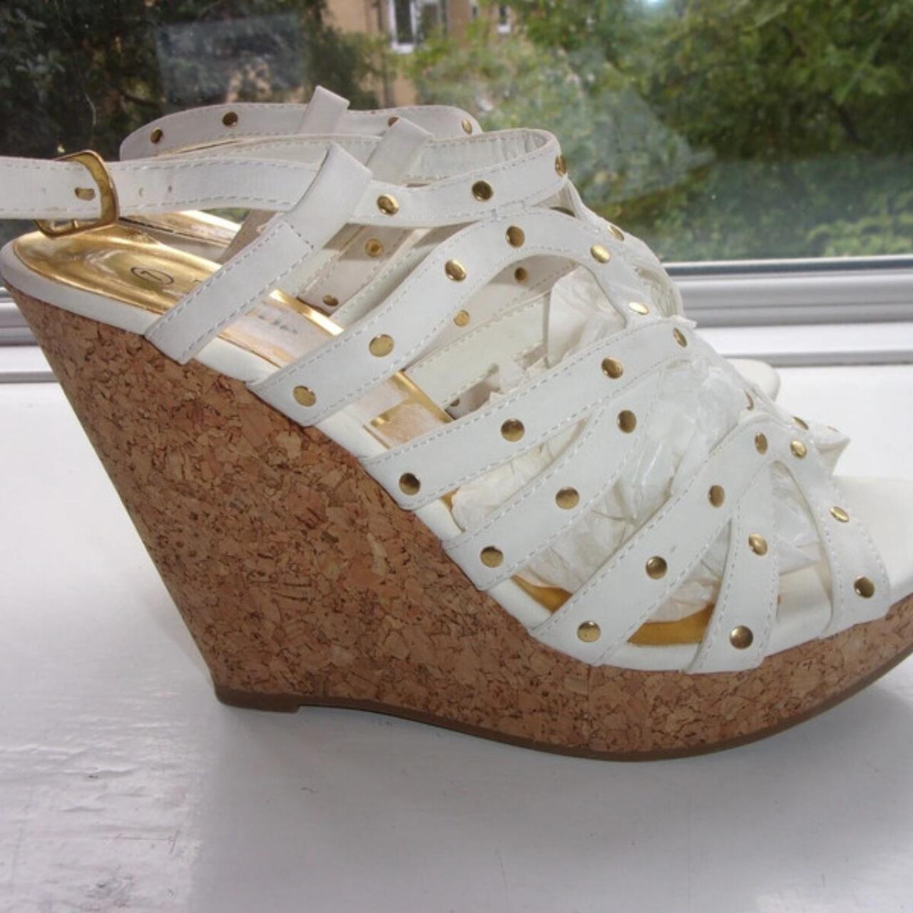 Truffle ***NEW*** Beautiful Cork Wedge High Heel... - Depop