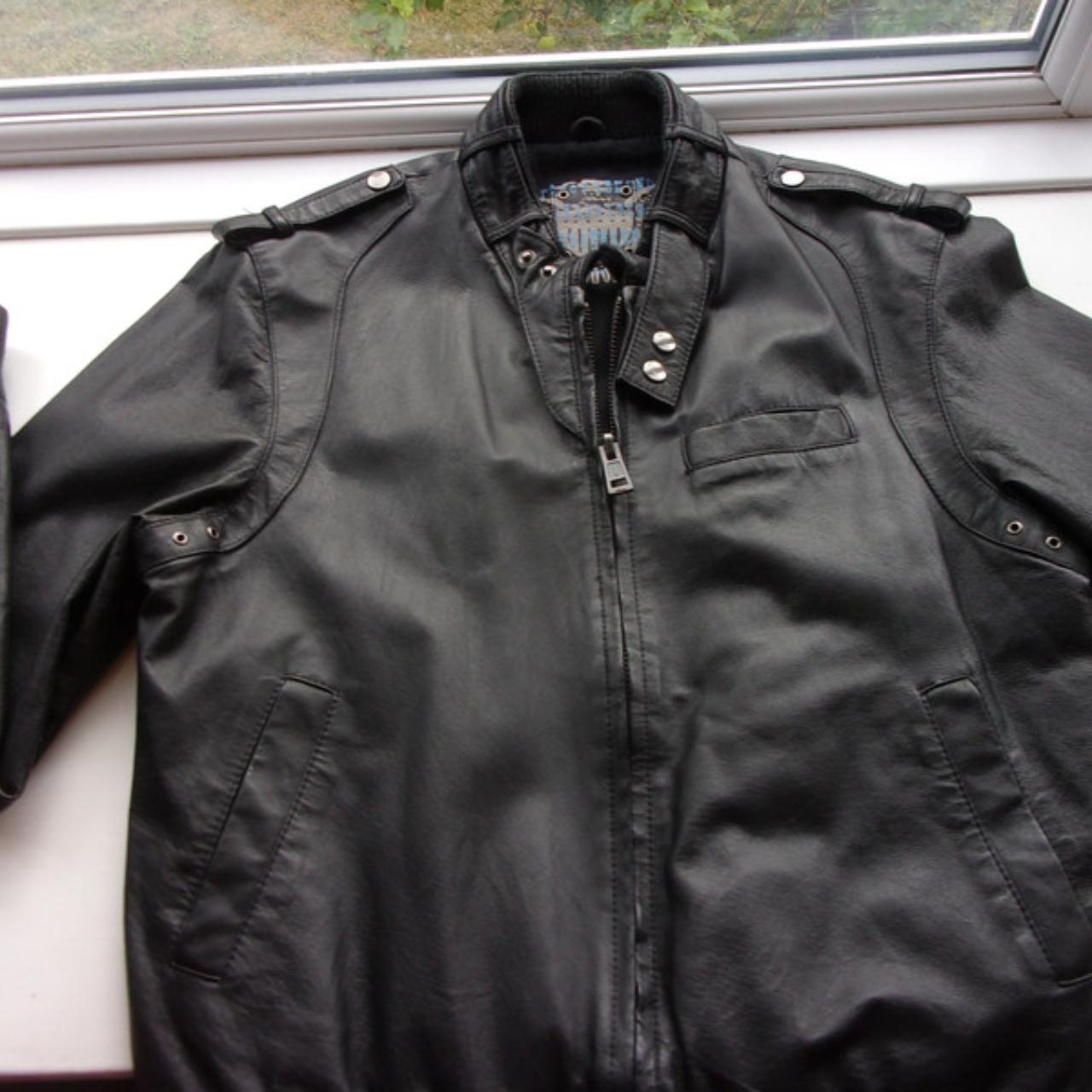 RIVER ISLAND Stylish GENUINE LEATHER Jacket Size M -... - Depop