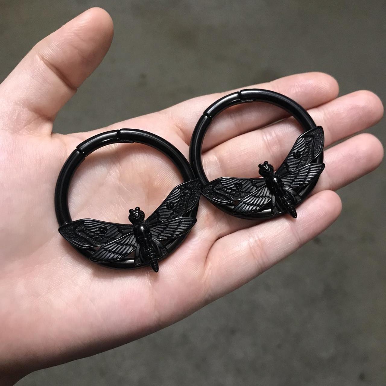 Black death moth ear weights size 4g Let me know if... - Depop
