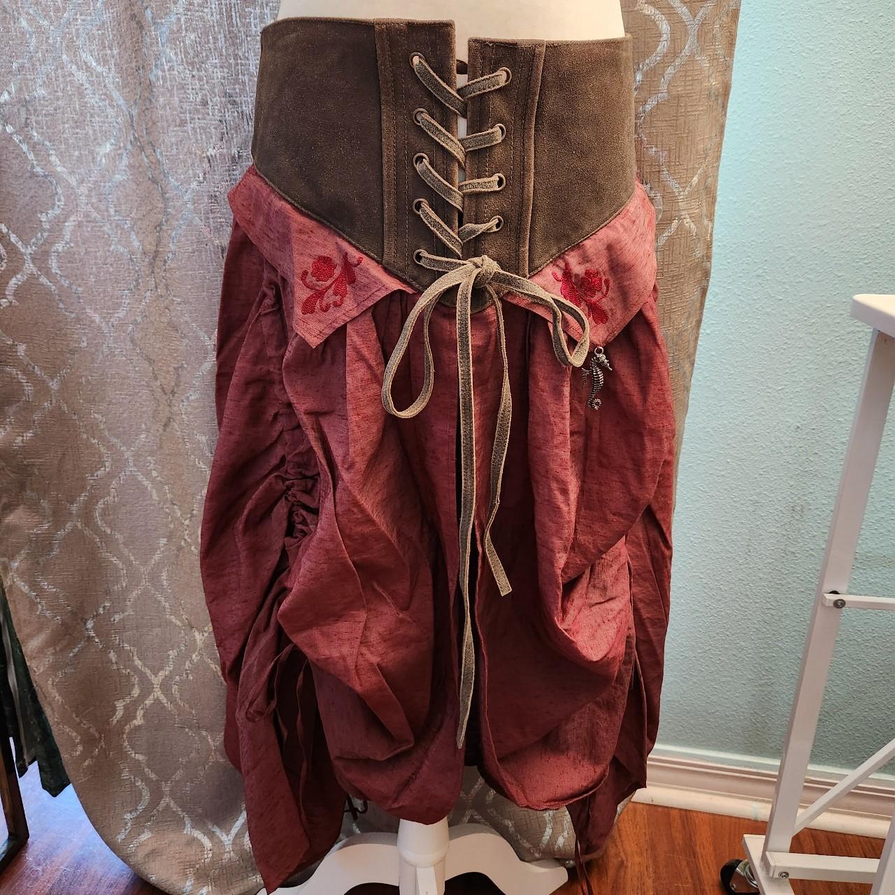 The Pyramid Collection Women's L Burgundy Leather... - Depop