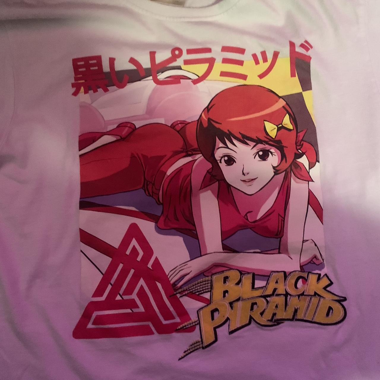 Black Pyramid Anime Girl Shirt Fits Like A M Depop
