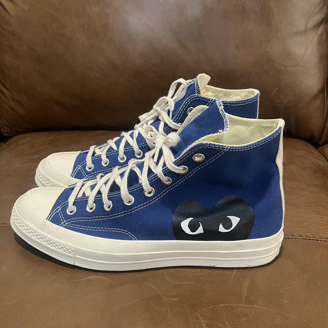Blue cdg converse Box+ - Depop