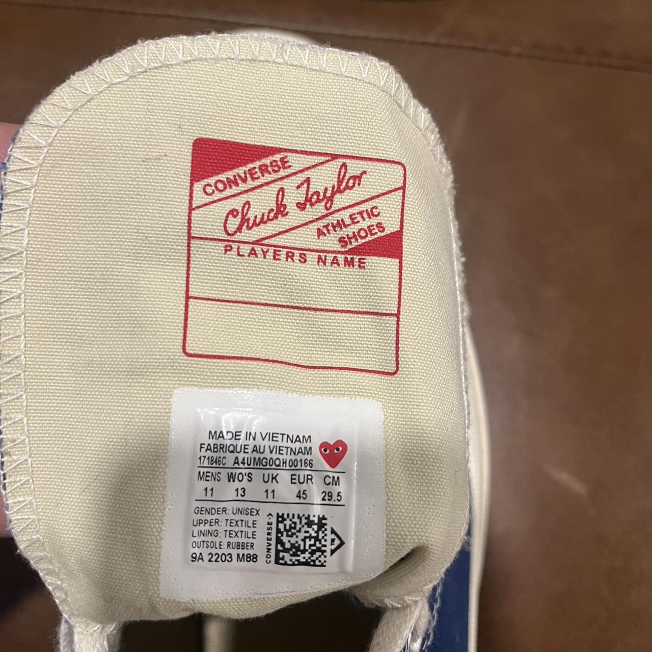 Blue cdg converse Box+ - Depop