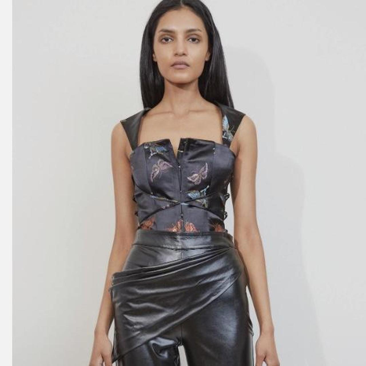 KIM SHUI butterfly silk corset top The most coolest... - Depop