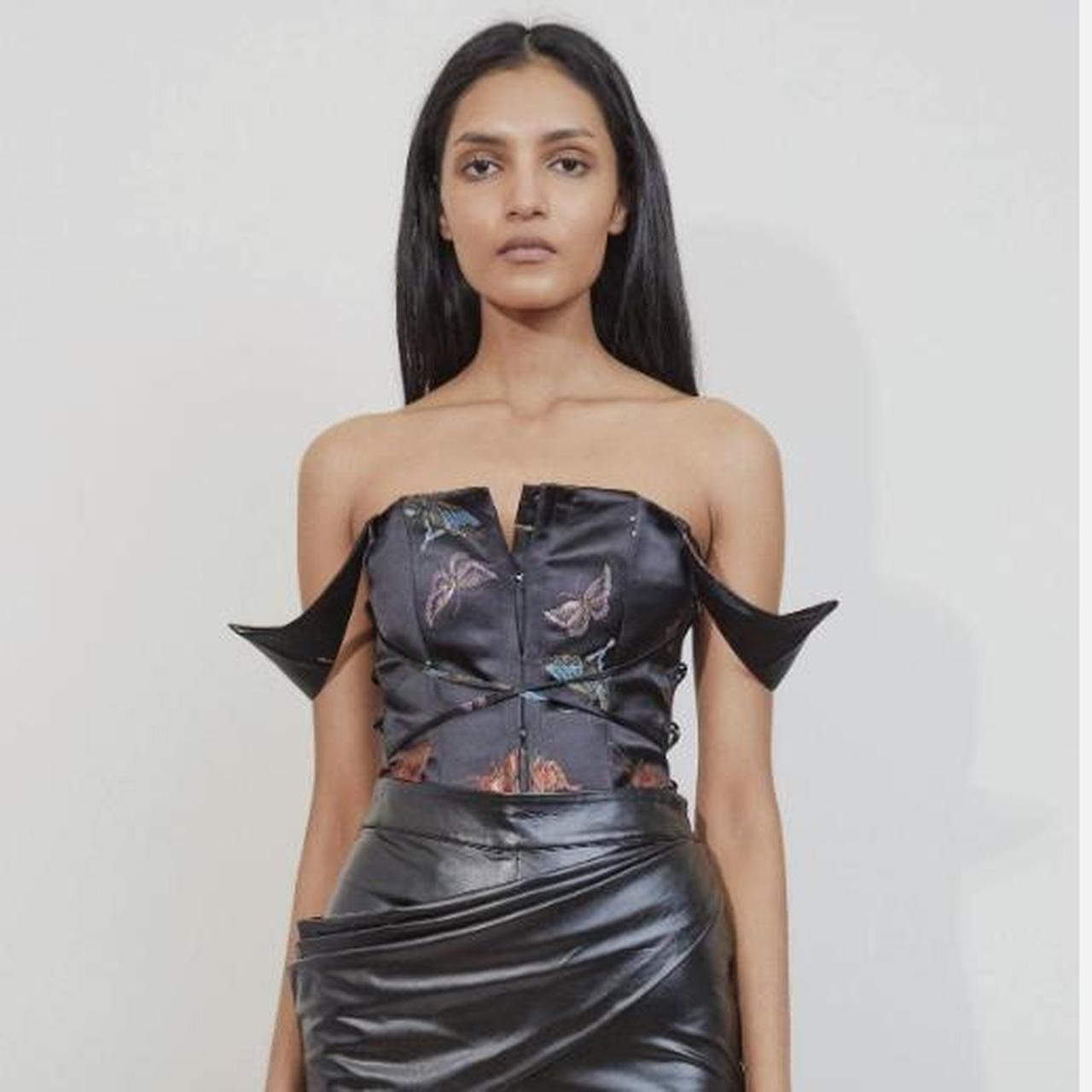 KIM SHUI butterfly silk corset top The most coolest... - Depop