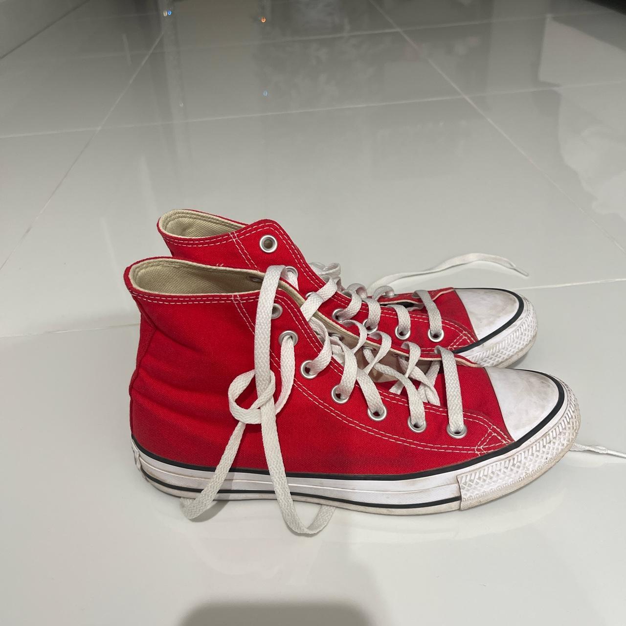 FREE SHIPPING red converse women’s size 8 - Depop
