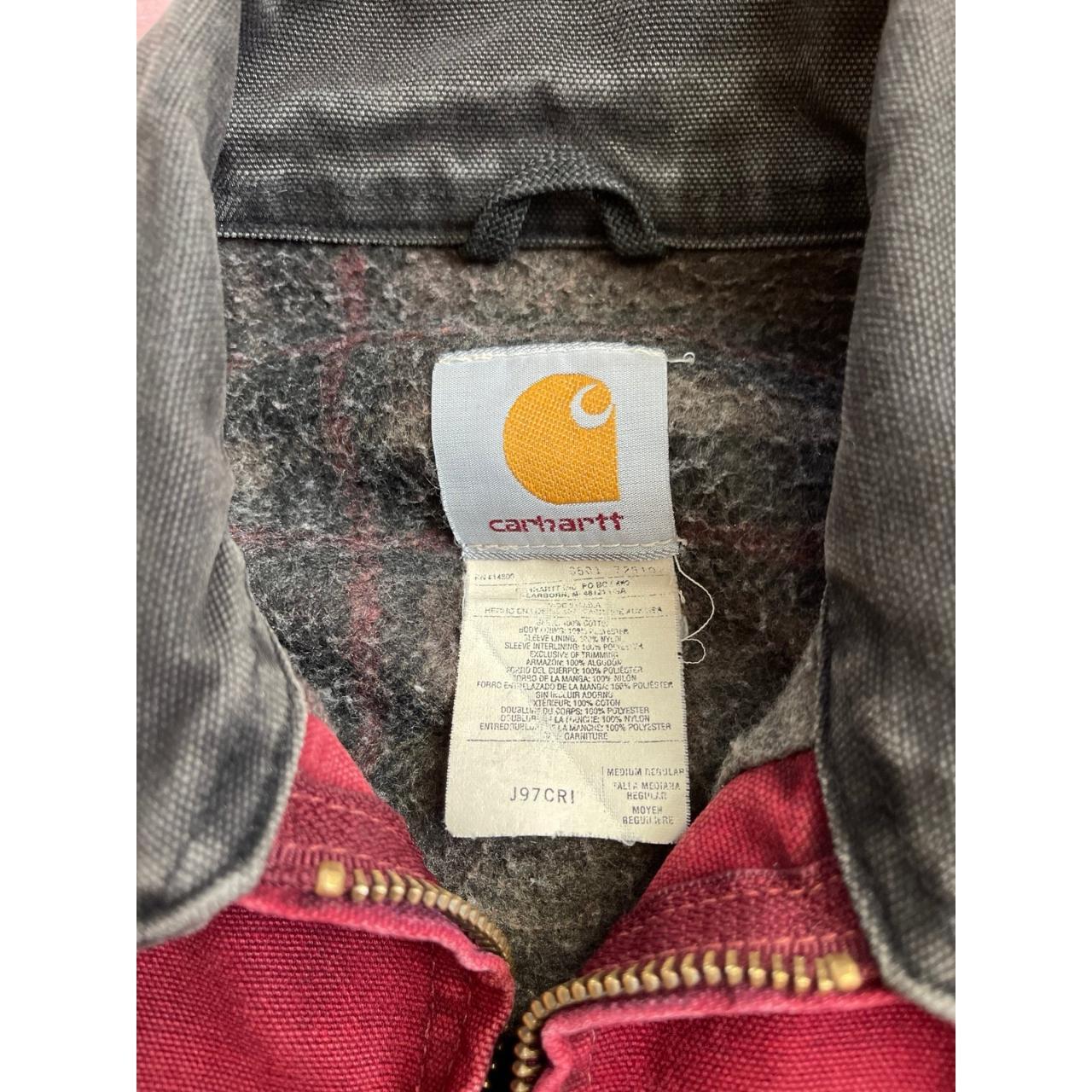 RARE Vintage Carhartt Detroit J97 CRI Crimson Red... - Depop