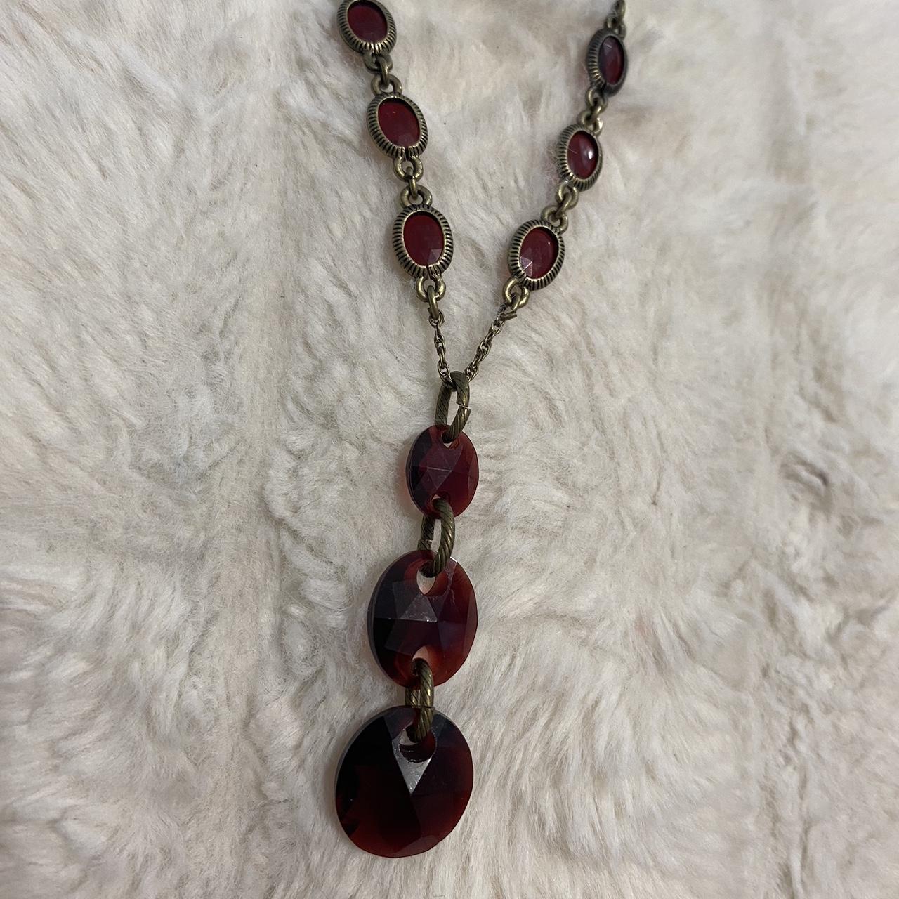 Vintage Avon Red Stone Necklace #vintage #avon... - Depop