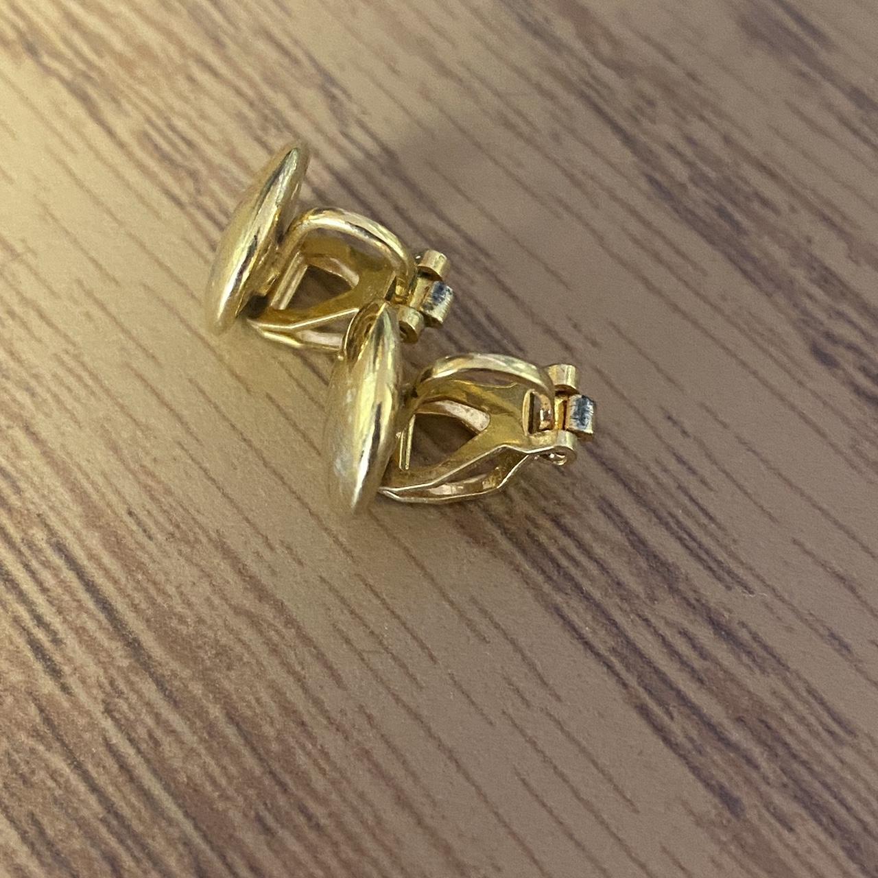 Vintage Gold Circle Clip On Earrings #vintage #gold... - Depop