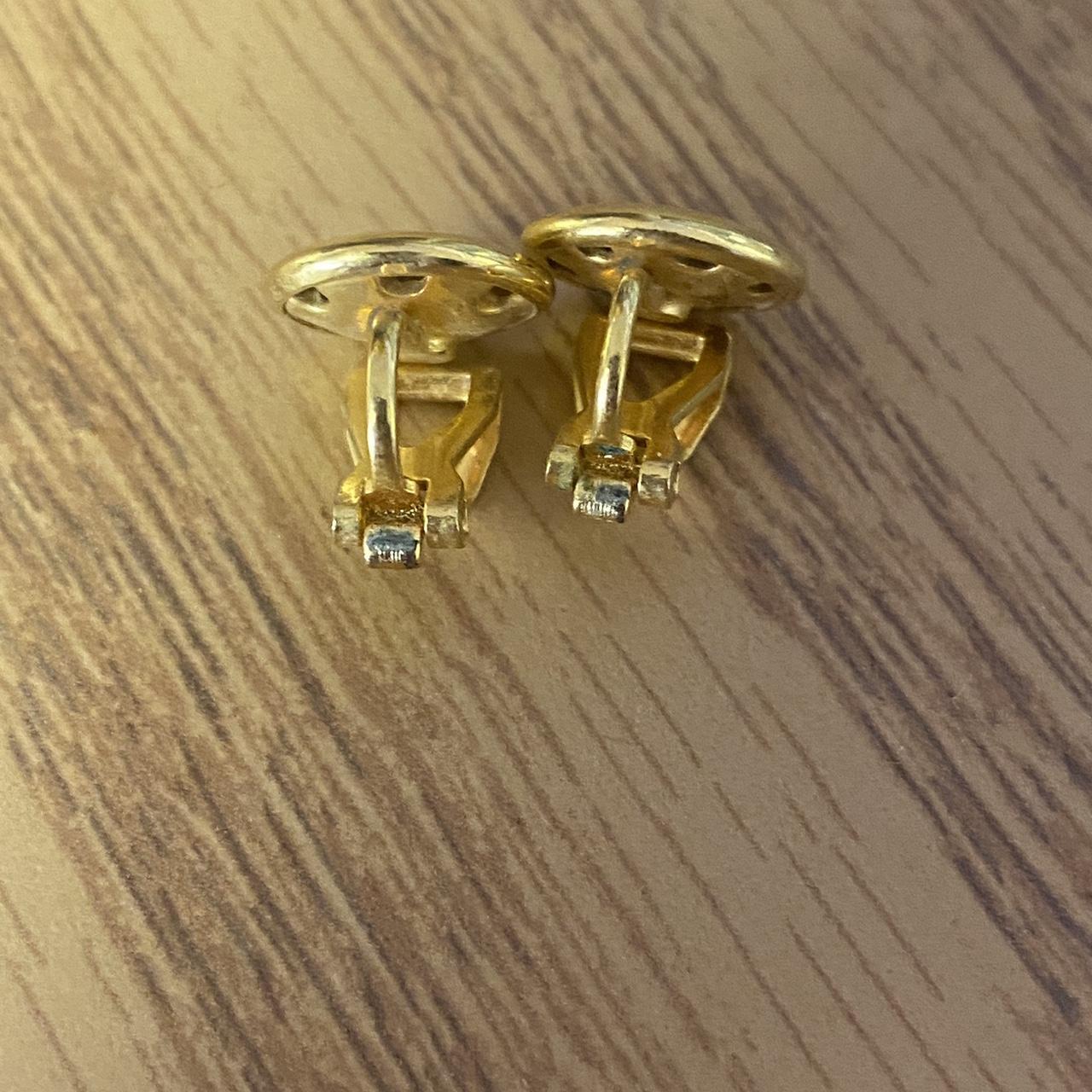 Vintage Gold Circle Clip On Earrings #vintage #gold... - Depop