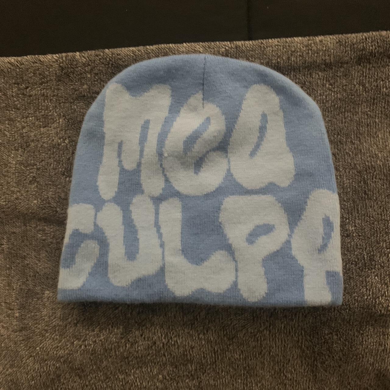 Blue Mea Culpa Beanie Hmu If interested! #meaculpa... - Depop
