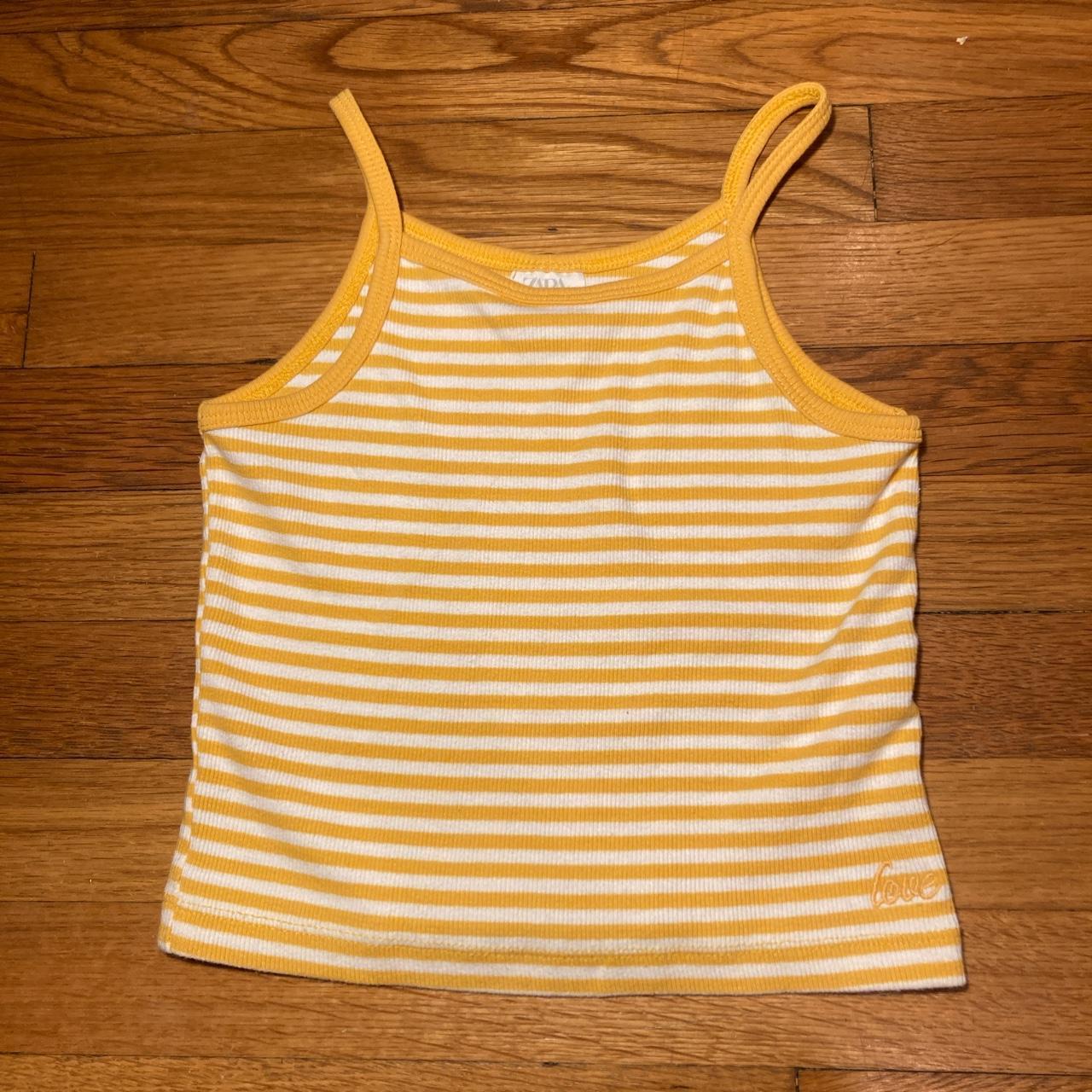 Girls ribbed tank top! Children’s size 9. Barely... - Depop
