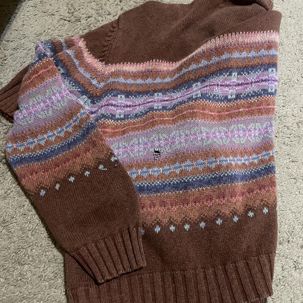 vintage funky zip up sweater IMPORTANT: this sweater... - Depop
