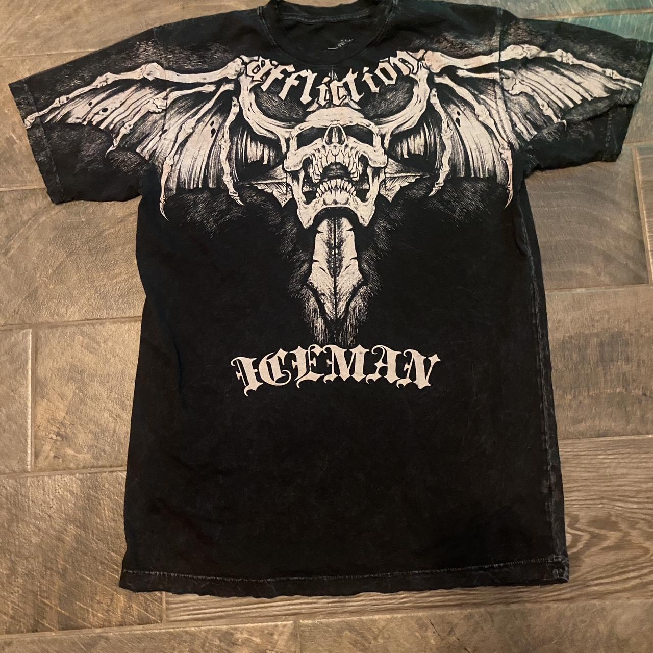 Affliction “ICEMAN” Chuck Liddell Size tag is XL but... - Depop