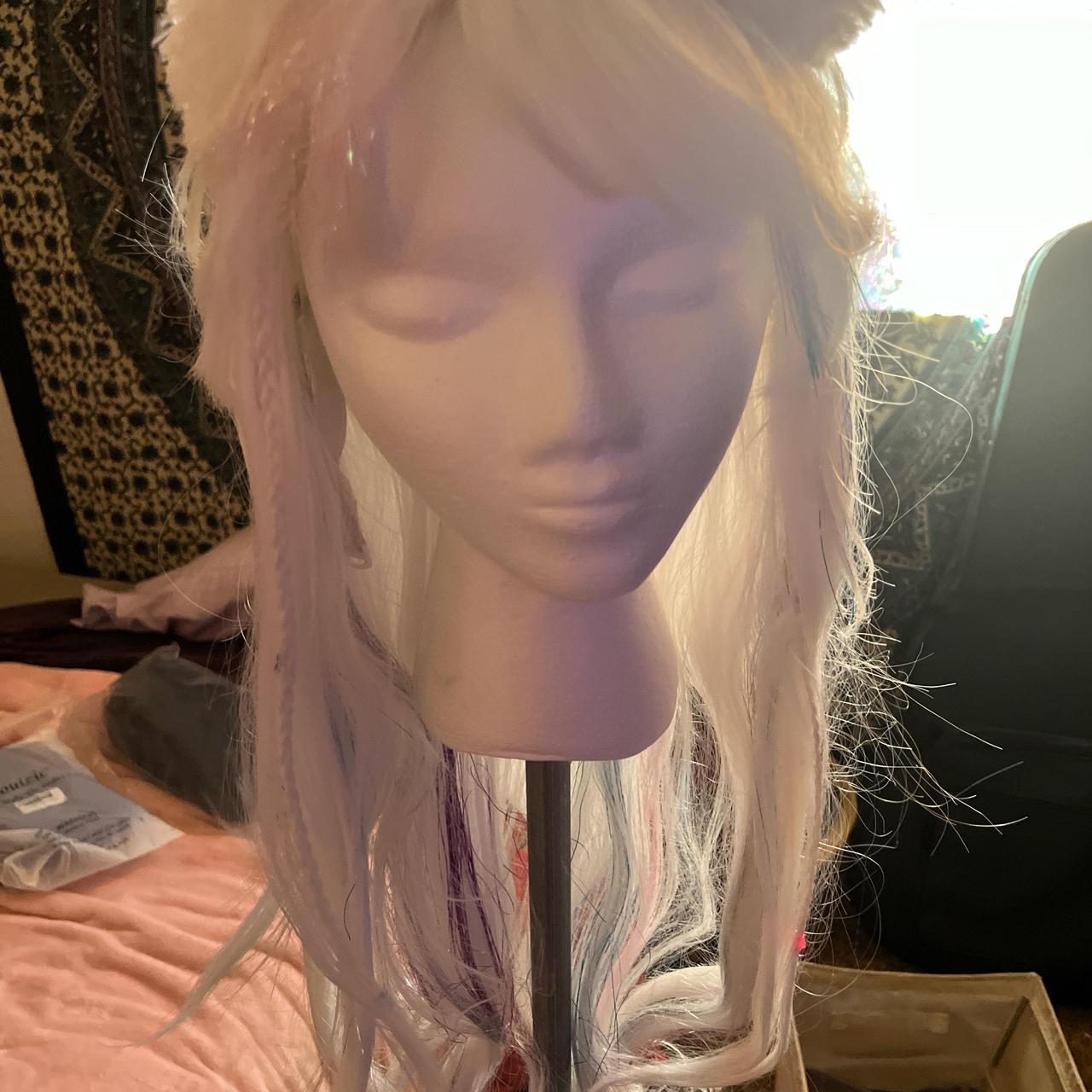 abbey monster high cosplay wig/white wig - Depop