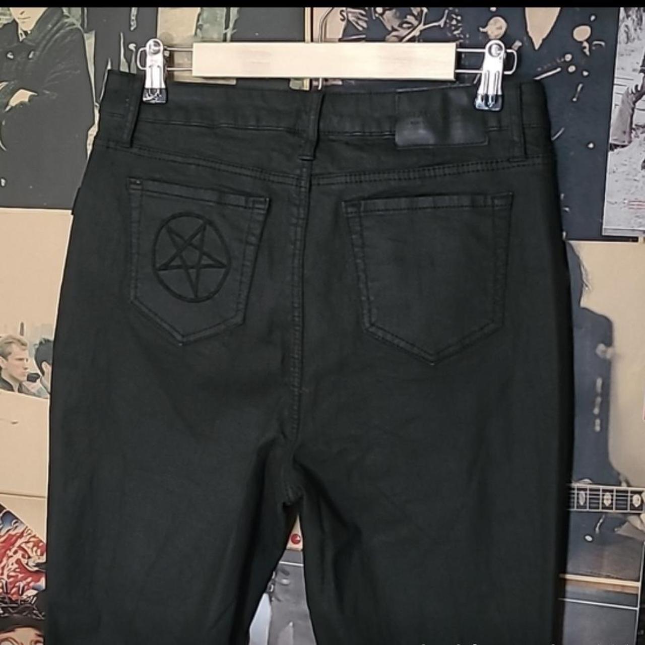 BlackCraft Cult pentagram pants. Embroidered... - Depop