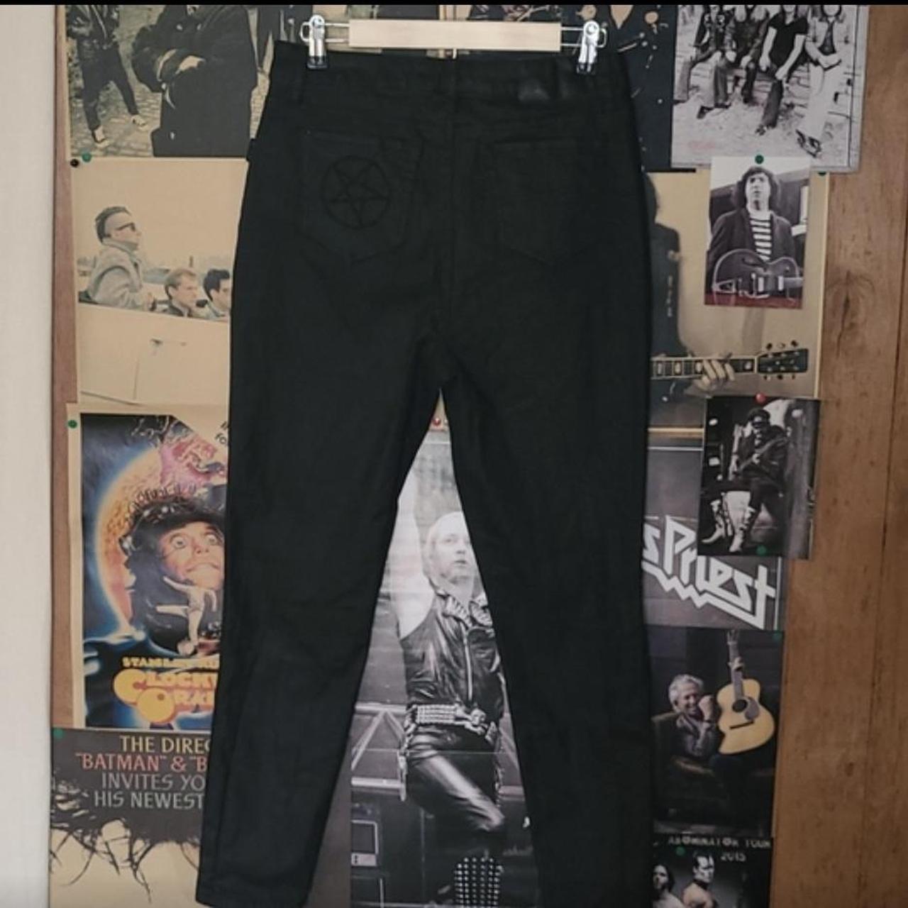 BlackCraft Cult pentagram pants. Embroidered... - Depop