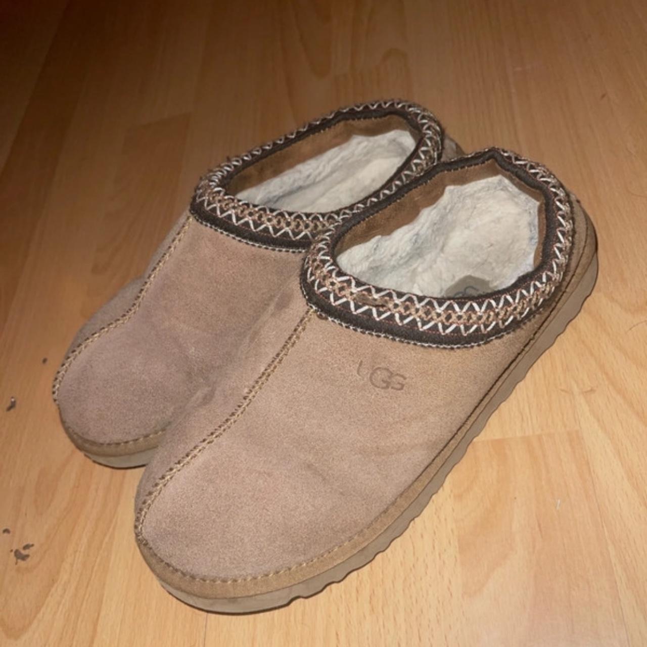 AUTHENTIC UGG tan tasman slippers. Size 8 fits small - Depop