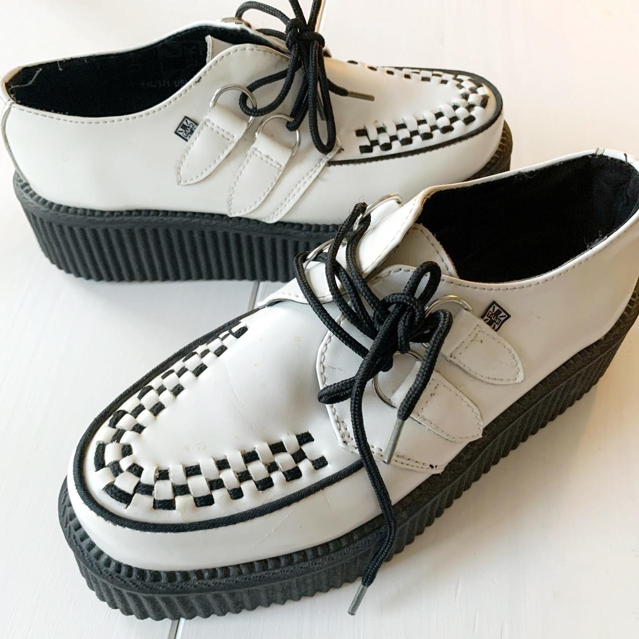 T.U.K. platform creepers ☠️ 🍓 white/black colorway 🍓... - Depop