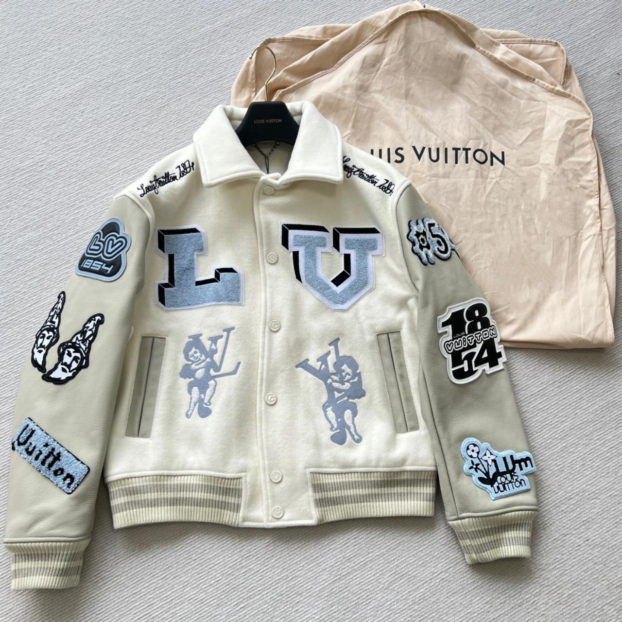 Louis Vuitton Multi-Patches Mixed Leather Varsity... - Depop