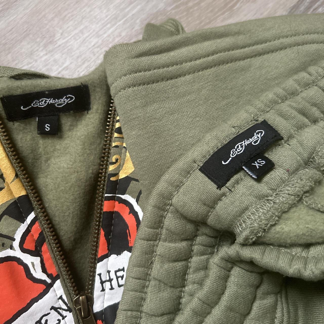 women’s xs green ed hardy set | Depop