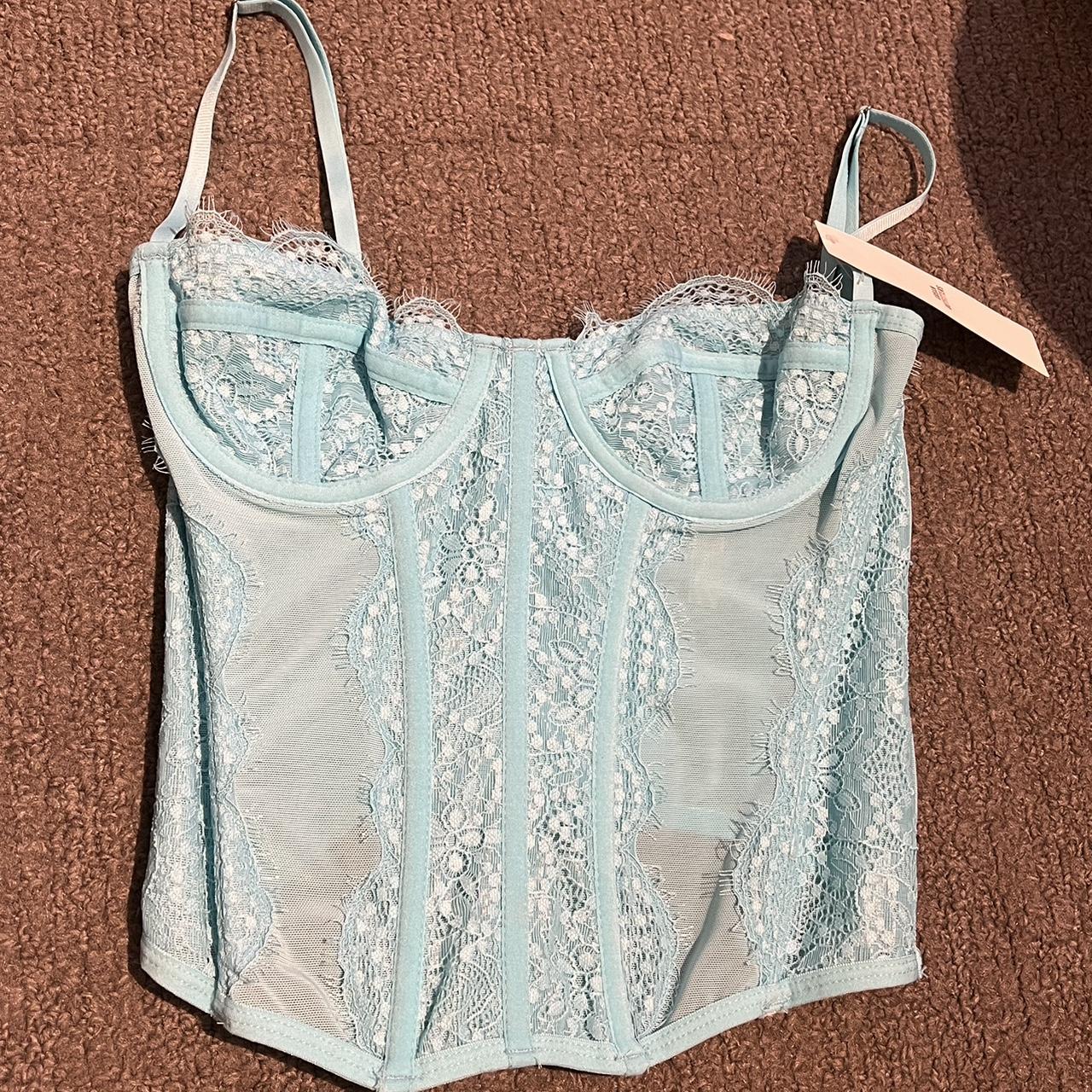 Turquoise Corset Tags on Never worn Original... - Depop