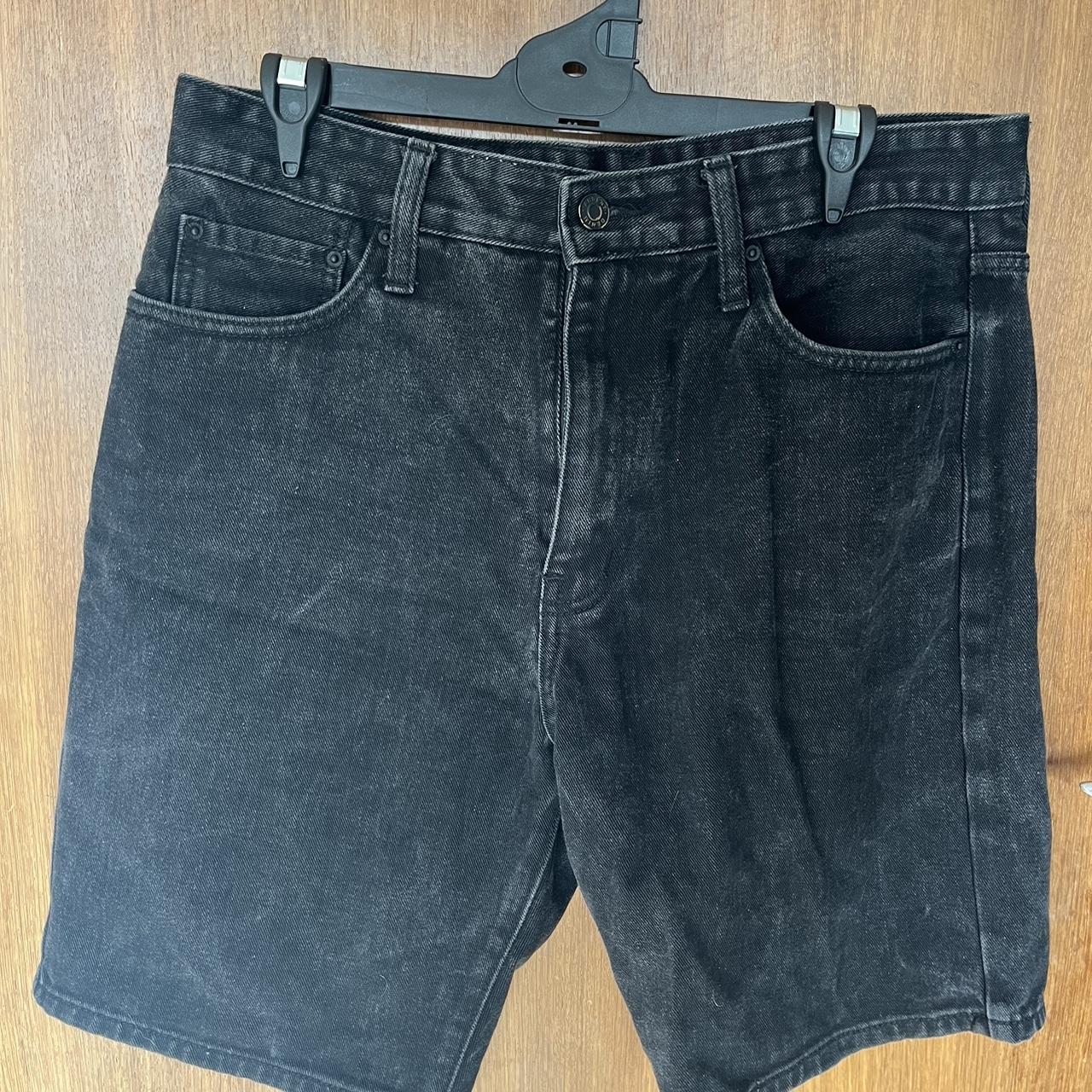 Absent Black Jorts Size 32 - Depop