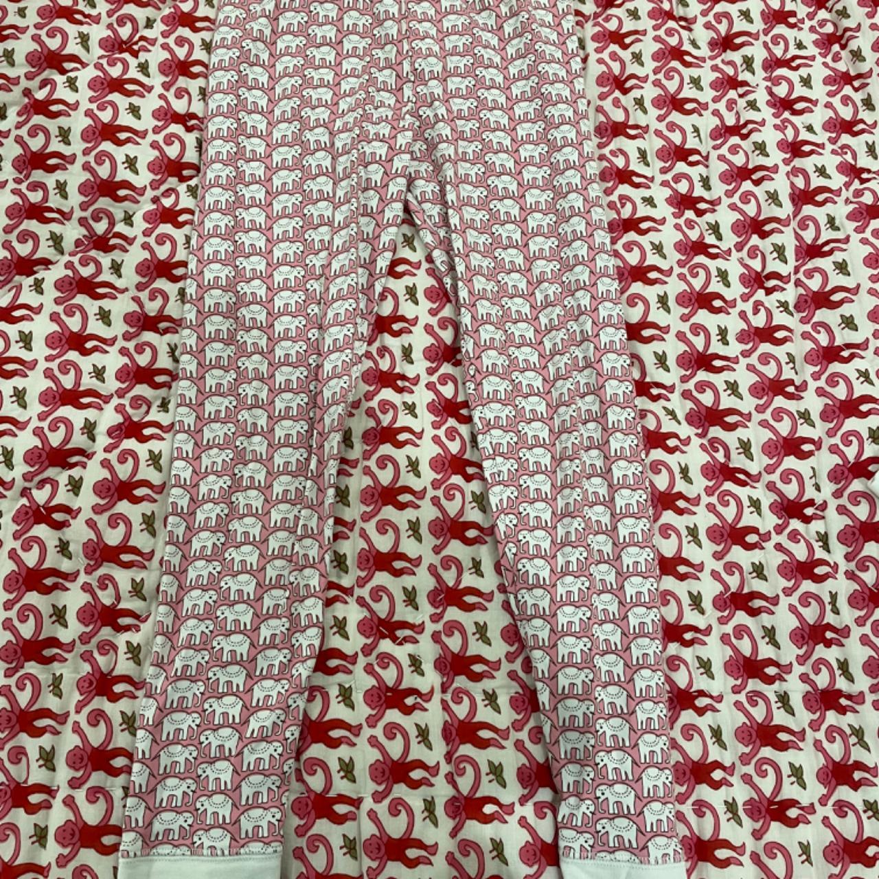 Roller rabbit pink elephant pajamas Size 12 kids No... - Depop