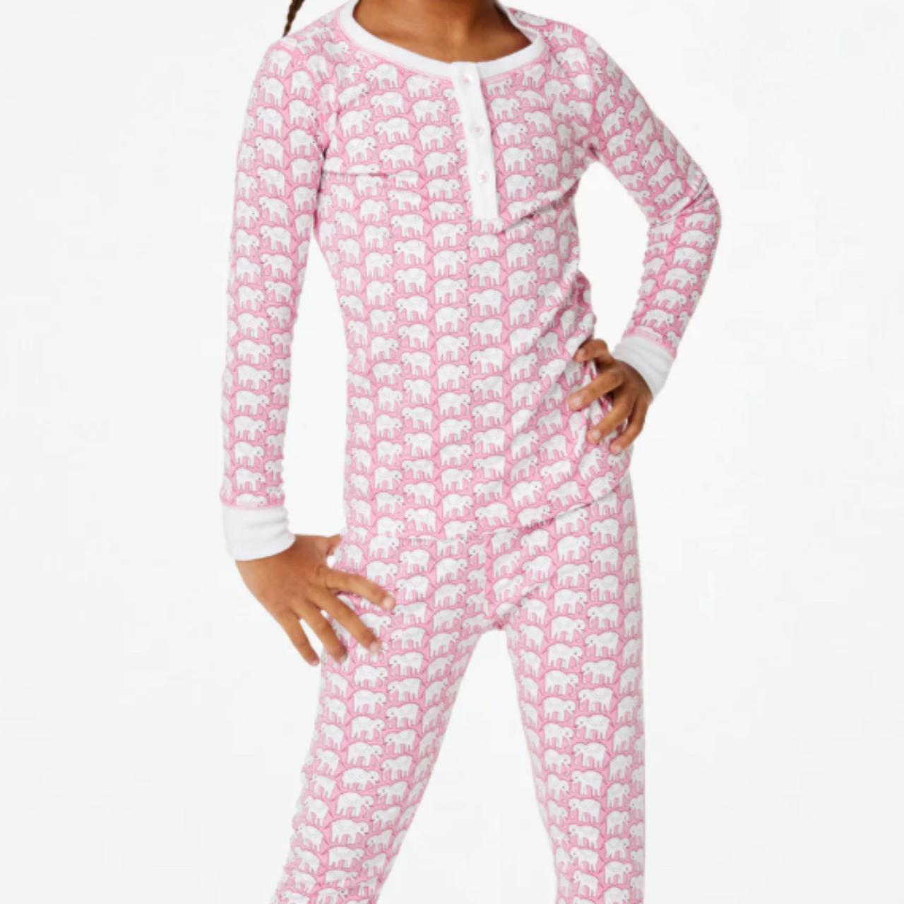 Roller rabbit pink elephant pajamas Size 12 kids No... - Depop