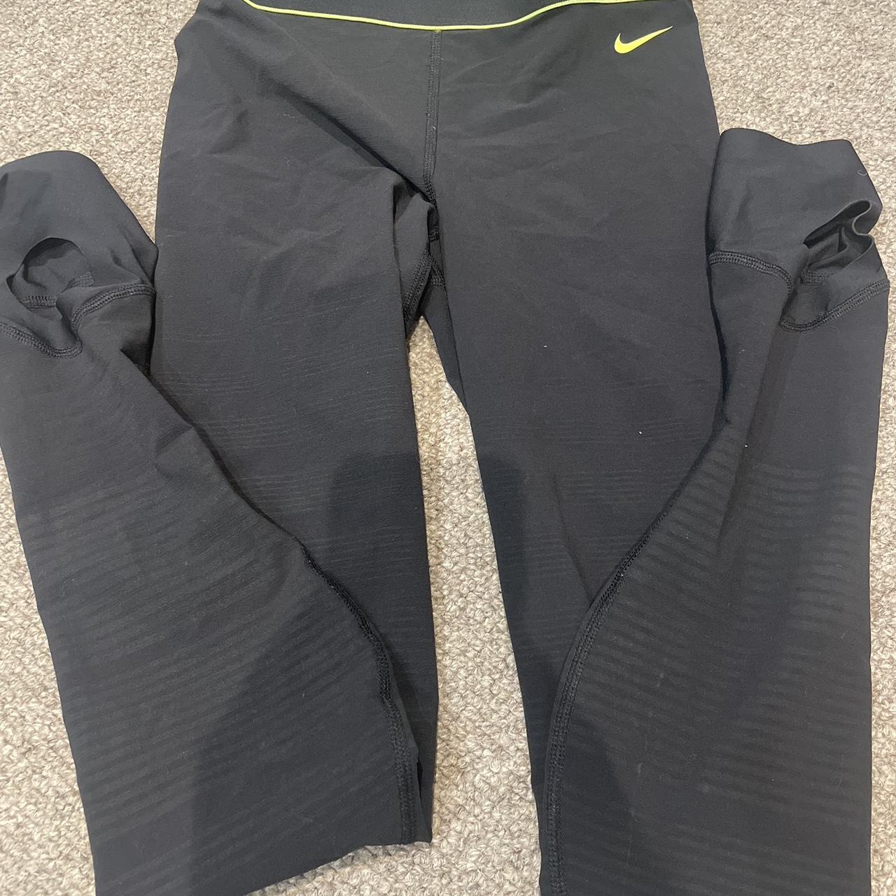 Women’s Nike pro leggings with angle holes - Depop