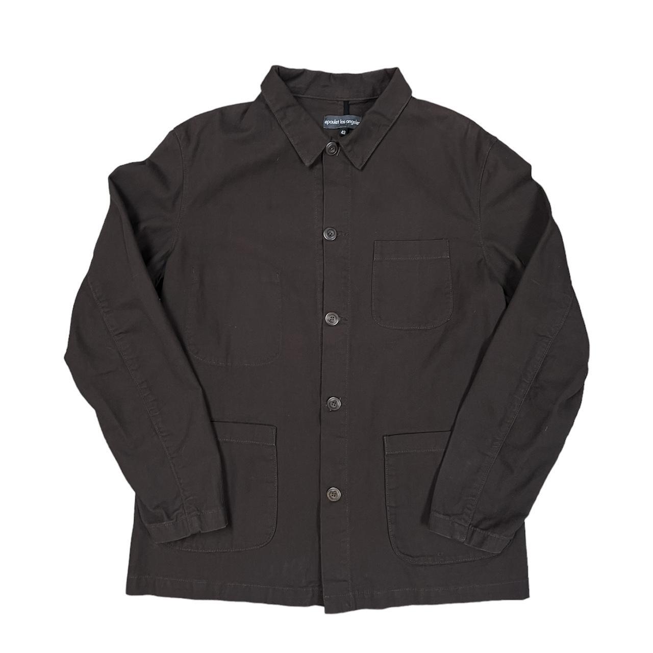 Epaulet Chocolate Brown Pique Doyle Chore Jacket... - Depop