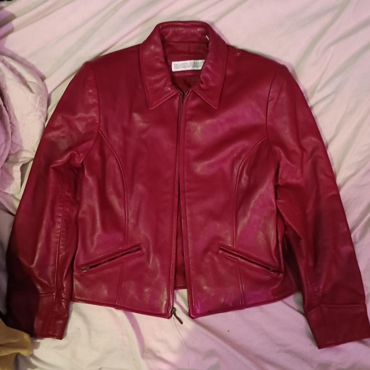Gorgeous red leather vintage Valerie Stevens red... - Depop