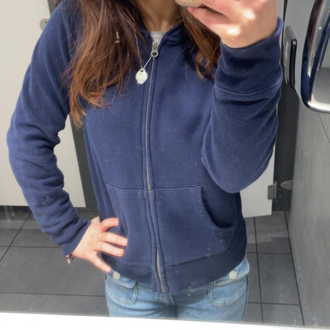 Navy Ralph lauren zip up hoodie kids 10-12 fits an XS - Depop