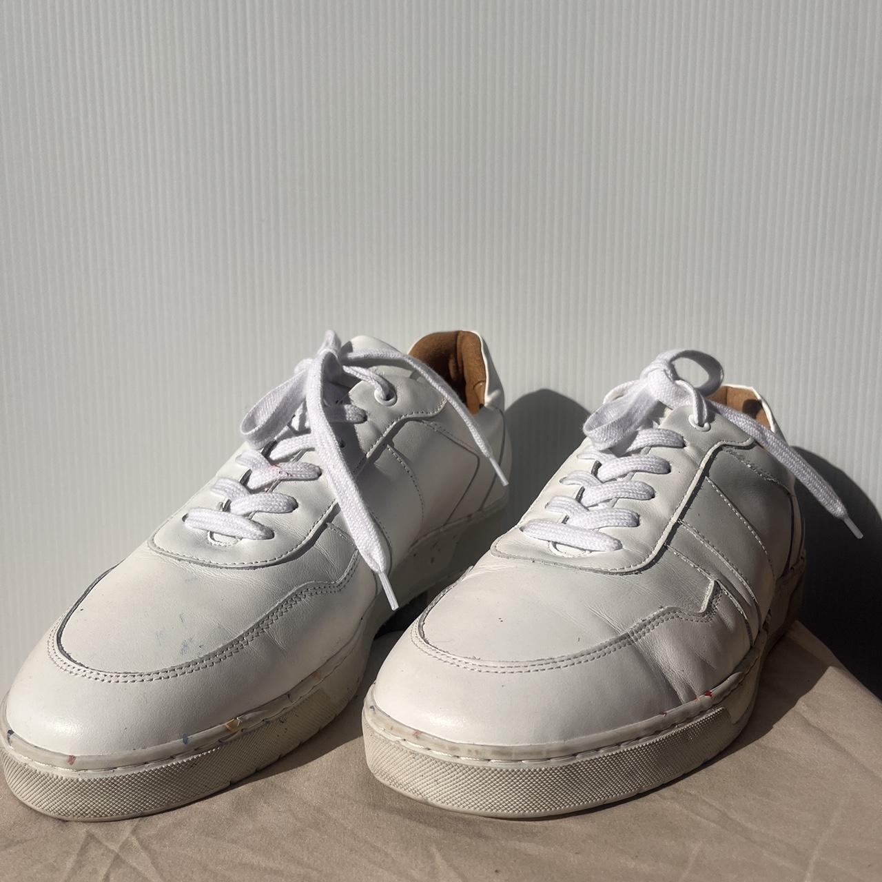 BARED FOOTWEAR - white leather men’s sneakers ~ worn... - Depop