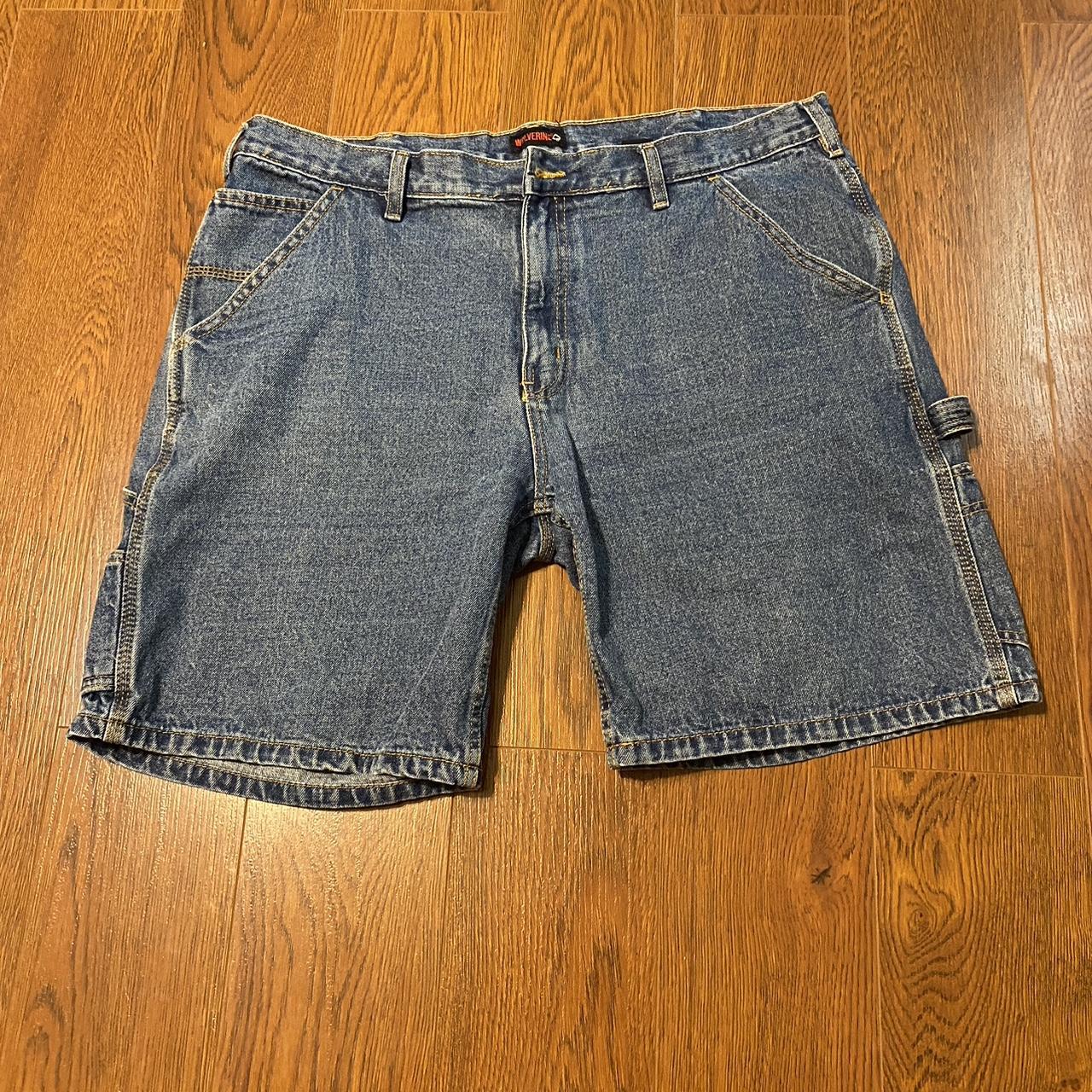 y2k Wolverine jorts Sz 36•36 In great condition. Dm... - Depop