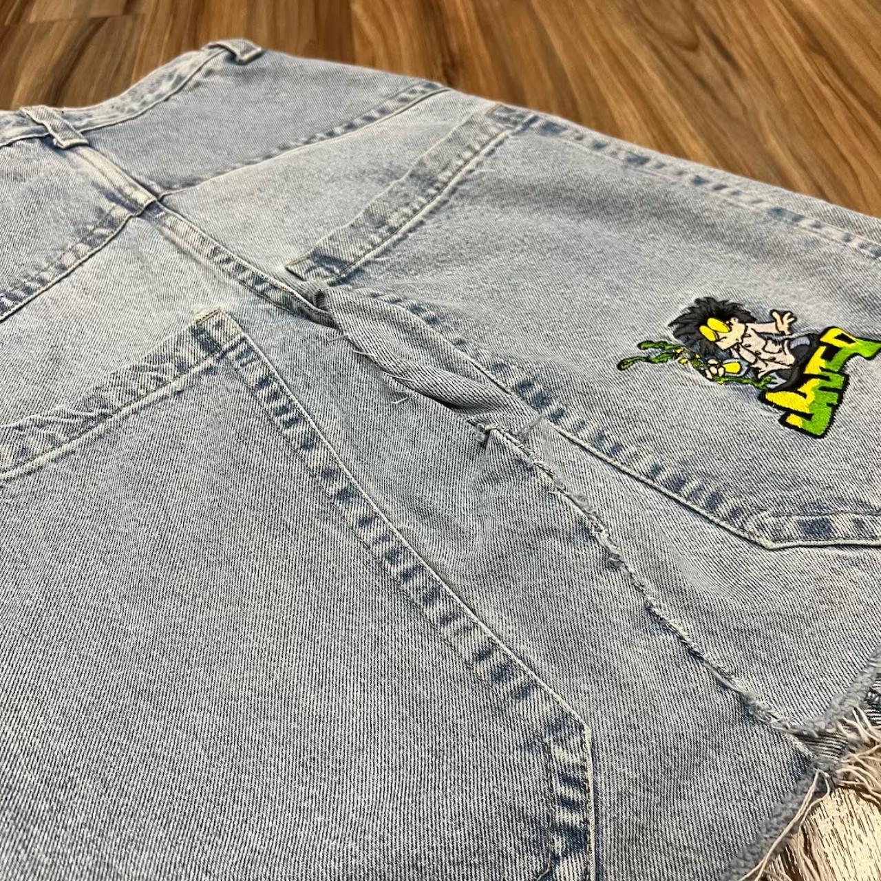 Vintage JNCO Jeans Custom Light Wash Denim Skirt... - Depop