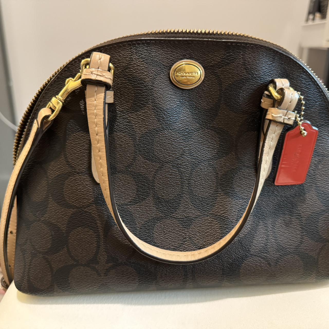 Vintage preloved 2000s Brown and Black mini Coach... - Depop