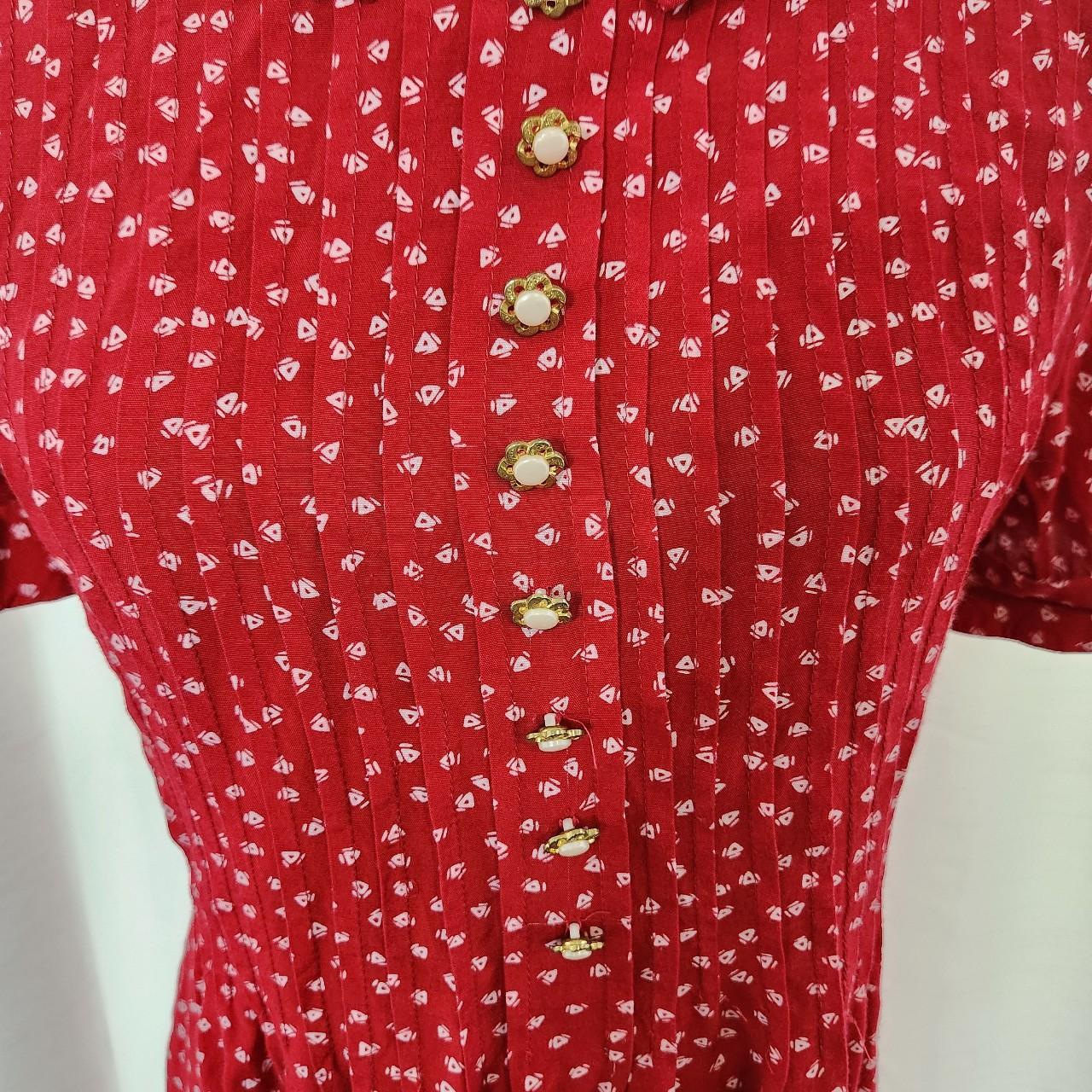 Halmode Petites Secretary Dress. Red with white... | Depop