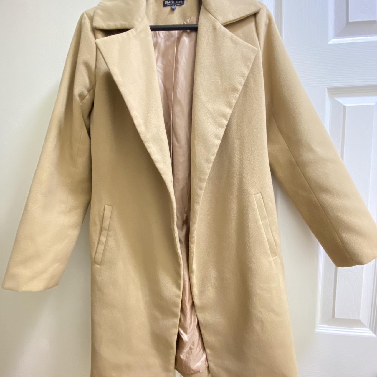 Sleek Beige long coat - Depop
