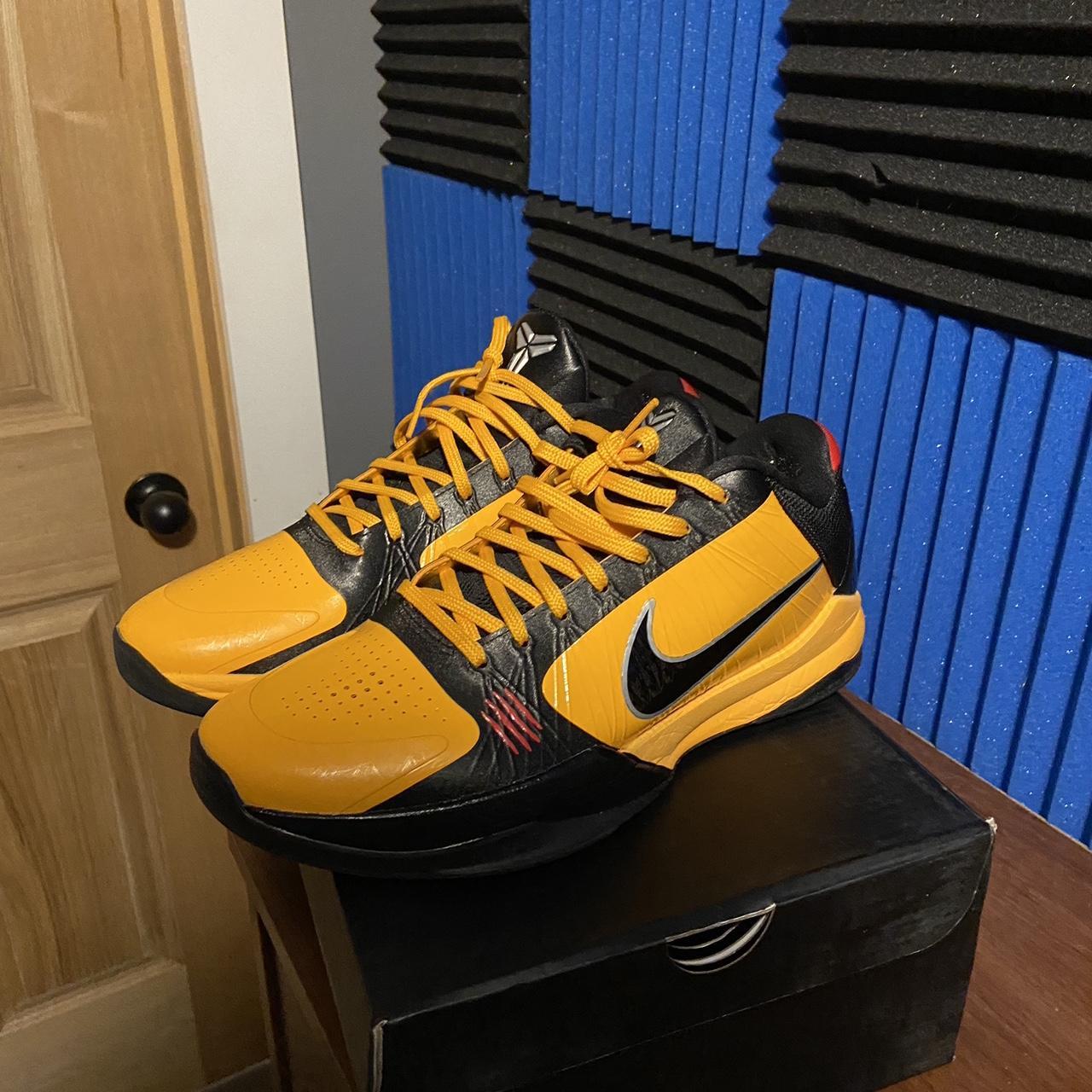 Nike Kobe 5 Protro yellow and black trainers... - Depop