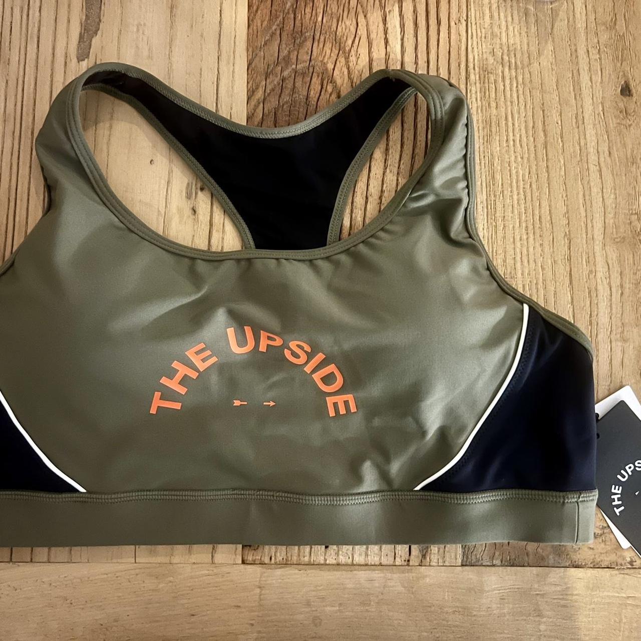 THE UPSIDE - Track Georgia Bra / Olive Size: L... - Depop