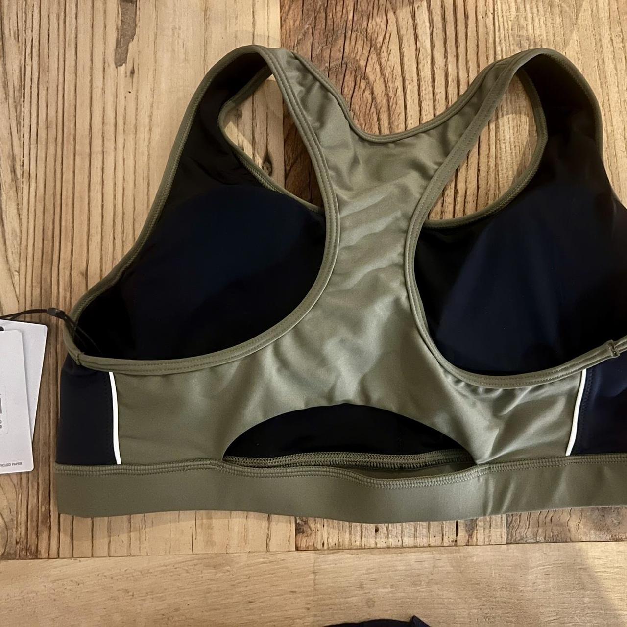 THE UPSIDE - Track Georgia Bra / Olive Size: L... - Depop