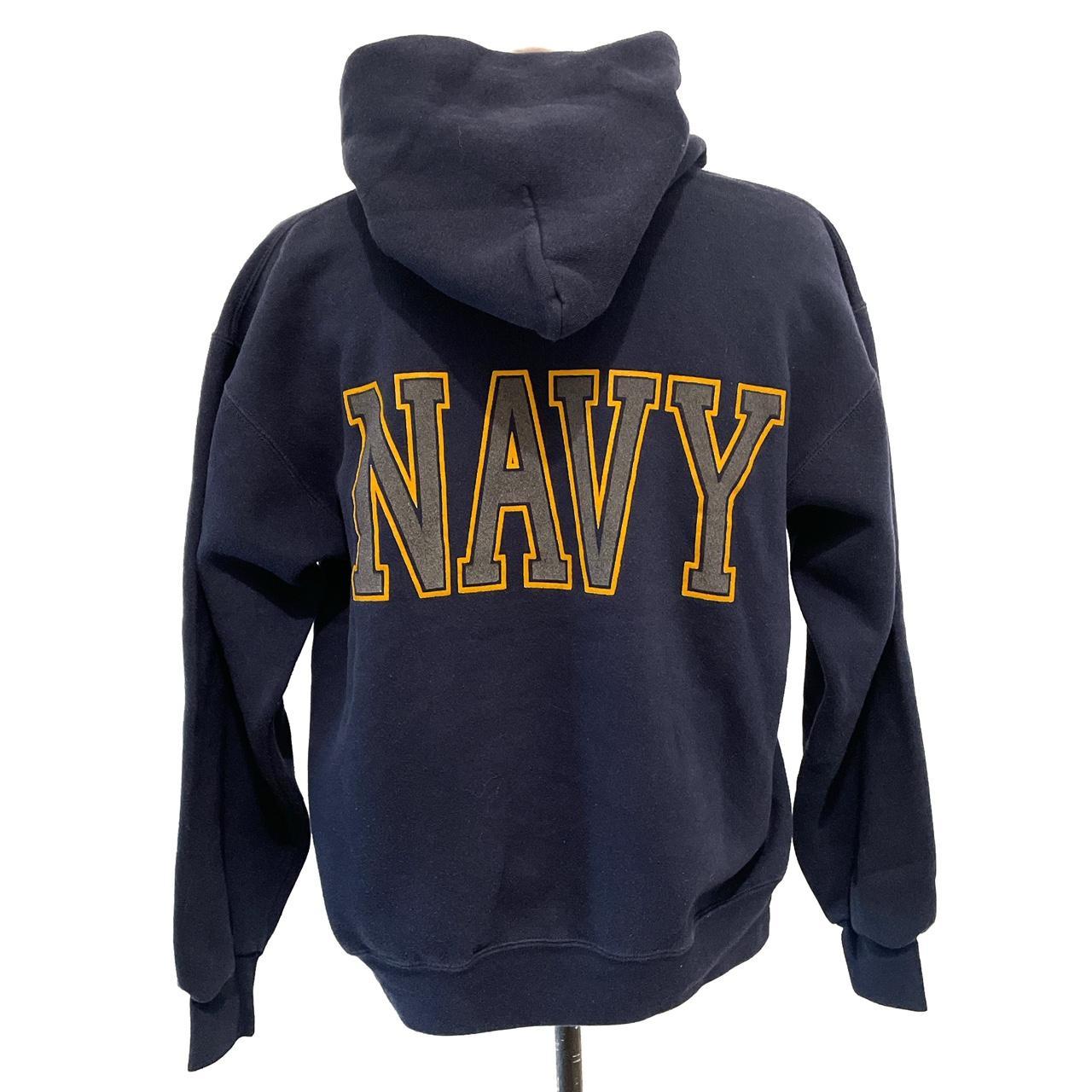 US NAVY Reflective 3M Hoodie Medium #usnavy... - Depop