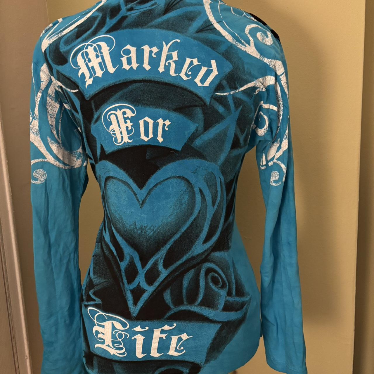 Affliction style 2000s long sleeve shirt - Size... | Depop