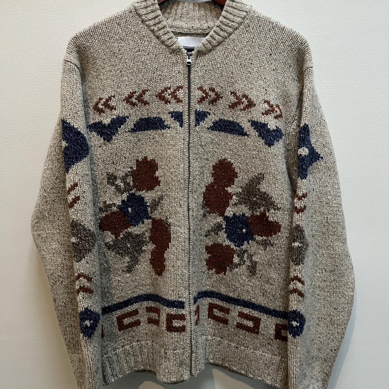 Adsum Men’s Zip Cardigan, Size M, Beige Bought it... - Depop