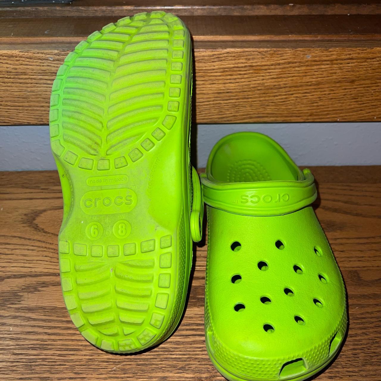 Lime green crocs Women’s size 8 // Men’s size 6 - Depop