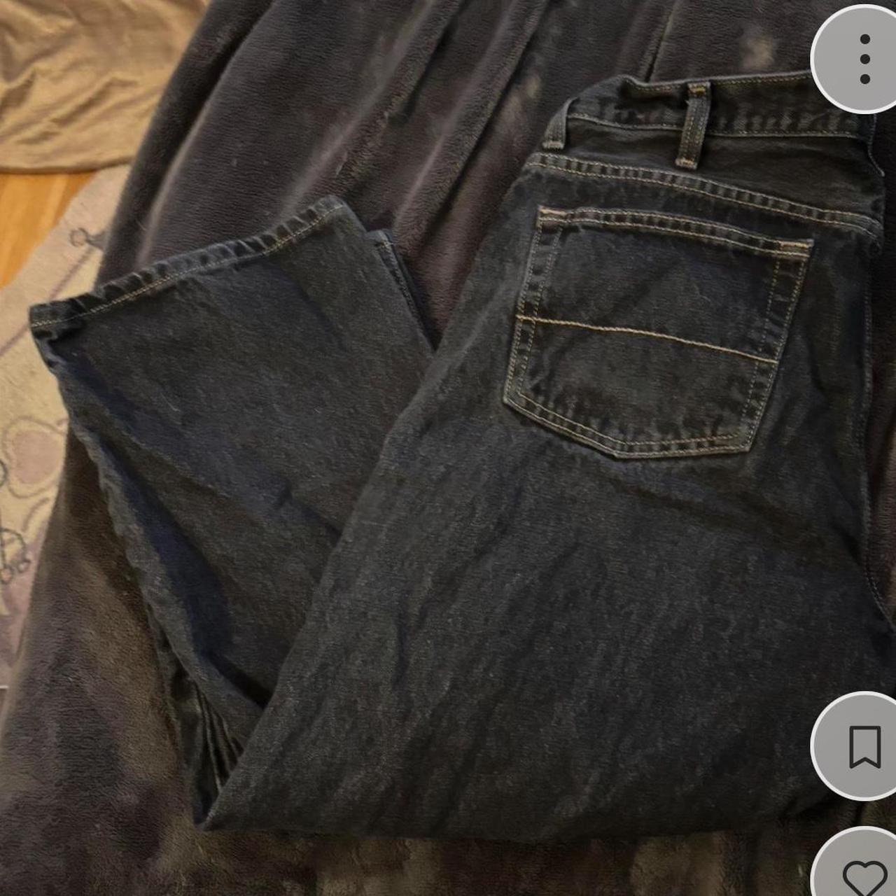 super baggy skater emo tapout jnco y2k 2000s black... - Depop