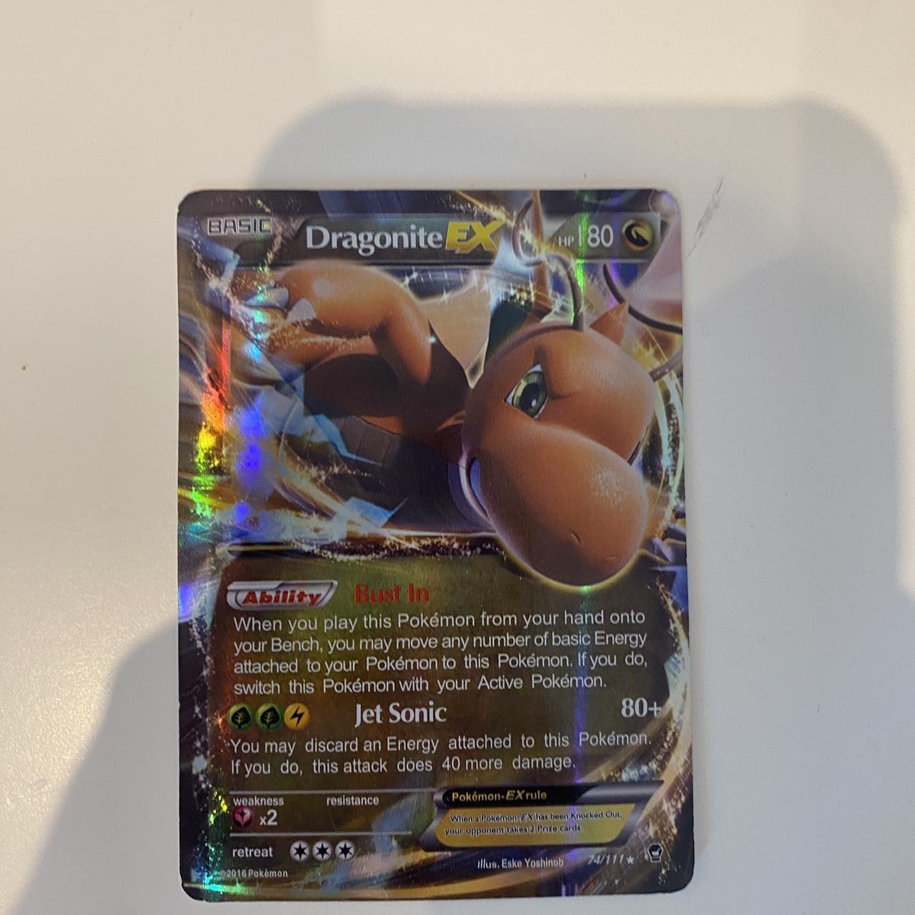 Dragonite ex glazed back Pokémon Card Dragonite Ex:$5 - Depop