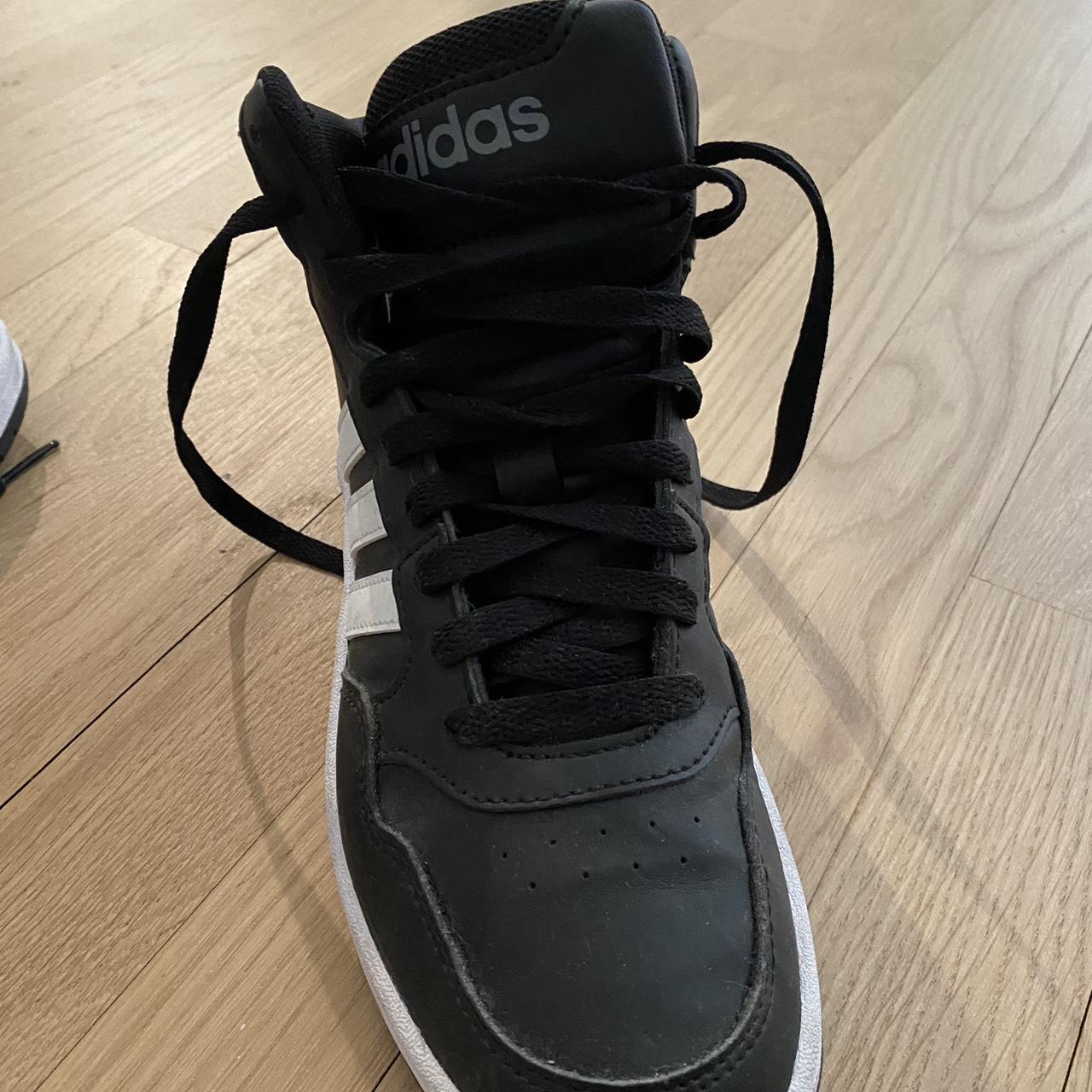 Addisas high black and white US 5 Good condition... - Depop