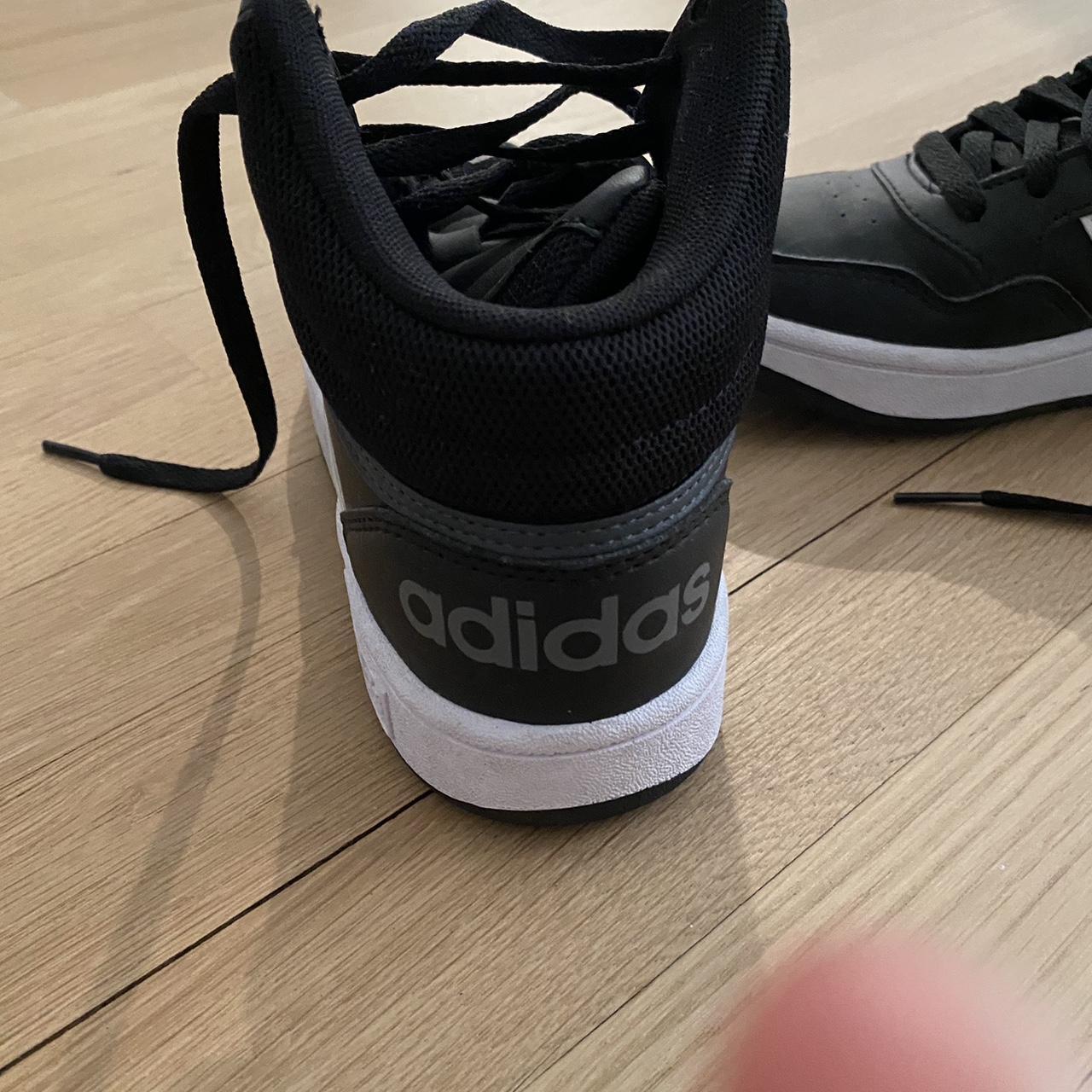 Addisas high black and white US 5 Good condition... - Depop